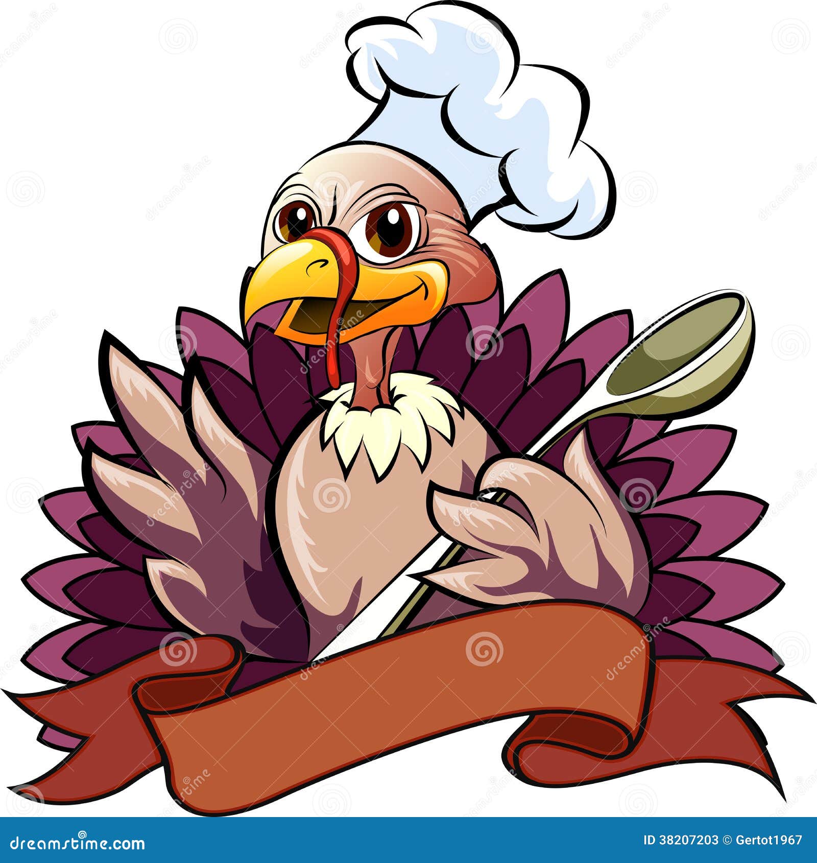 The turkey cook stock vector. Illustration of party, square - 38207203