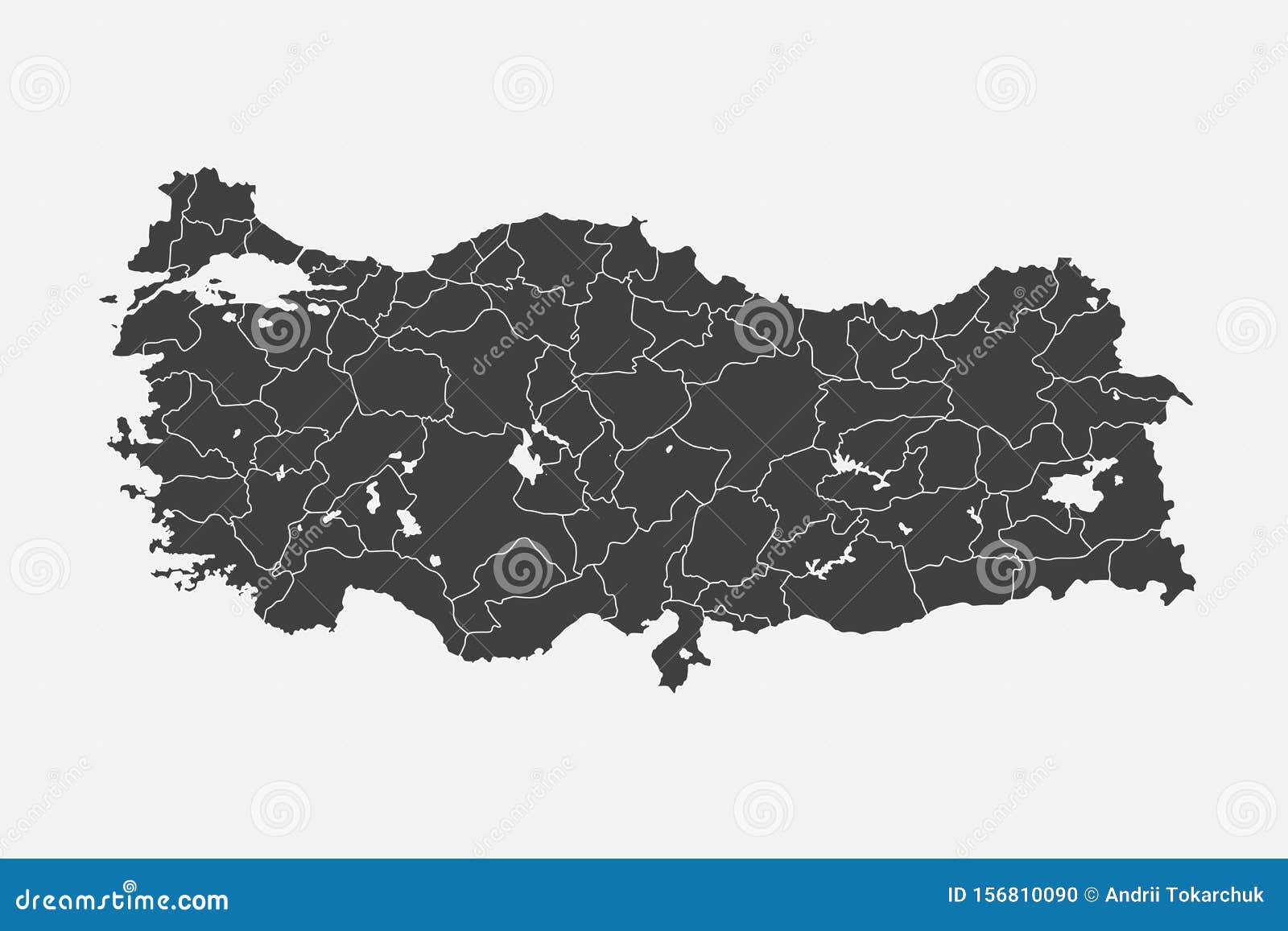 Turkey Country Map Flat Background Vector Template Stock Vector ...
