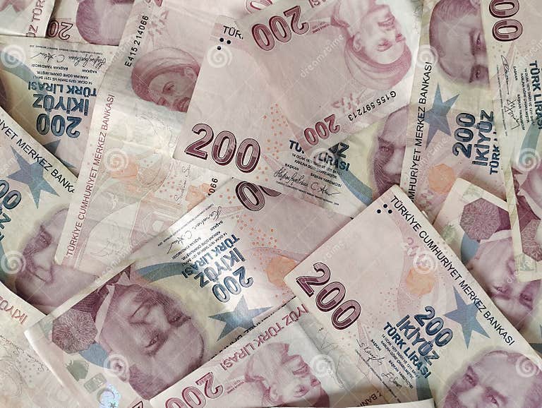 Turkey Currency Counting and Sorting Stock Image - Image of stacks ...
