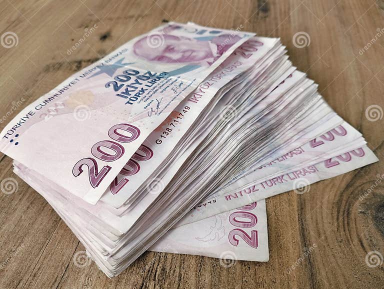Turkey Currency Counting and Sorting Stock Photo - Image of money ...