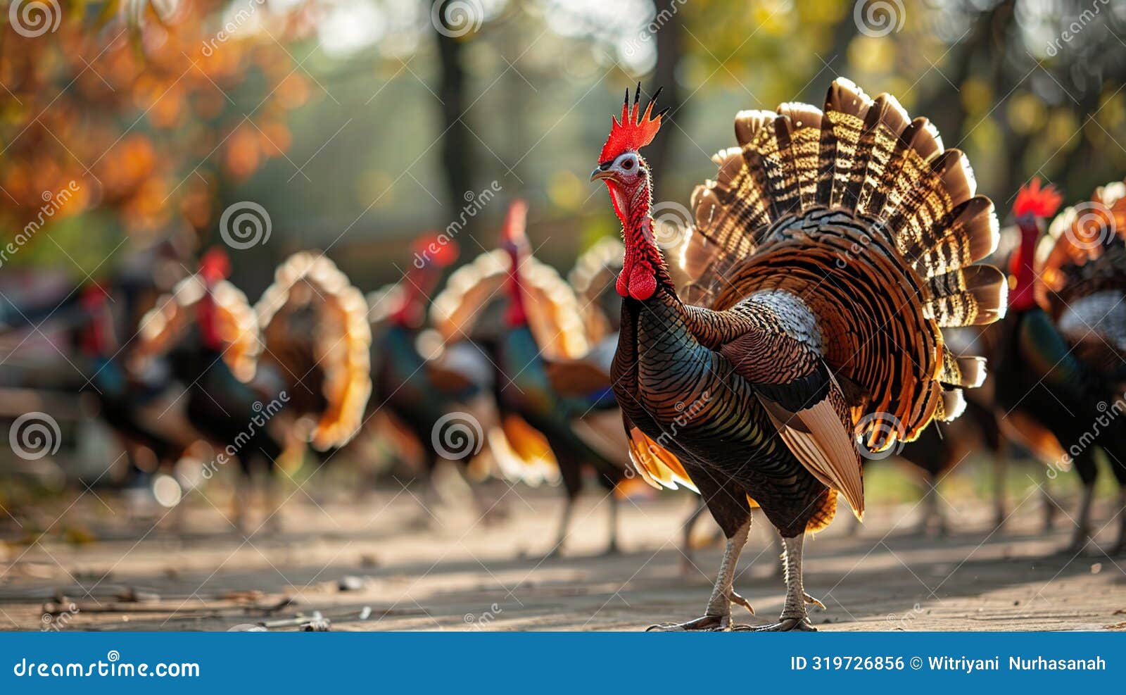 Turkey Dancing .Funny Turkey Ready for Celebration. Generative Ai Stock ...