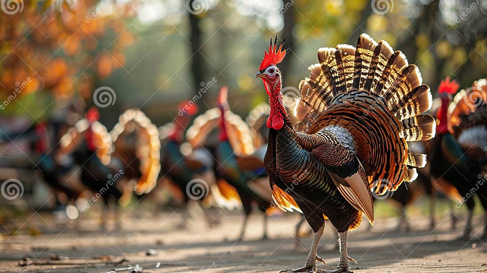 Turkey Dancing .Funny Turkey Ready for Celebration. Generative Ai Stock ...