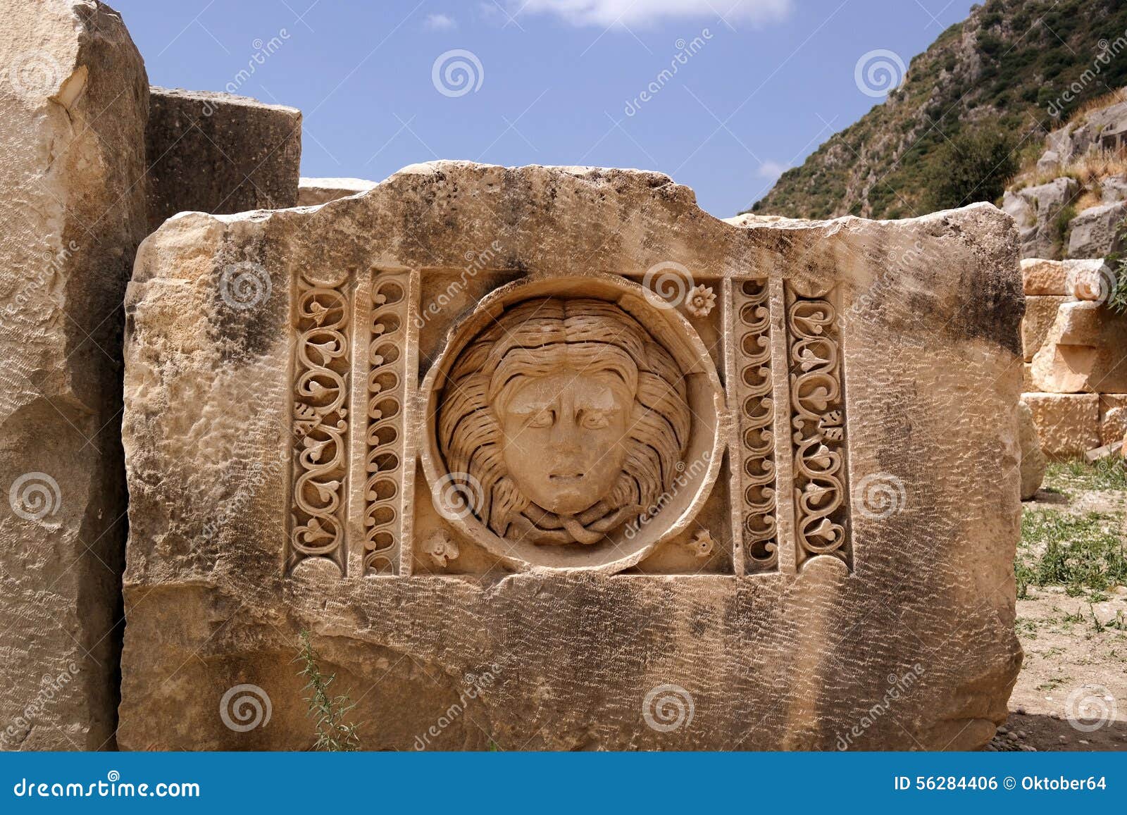 Turkey, Demre. Headstones Carved with Image Stock Photo - Image of ...