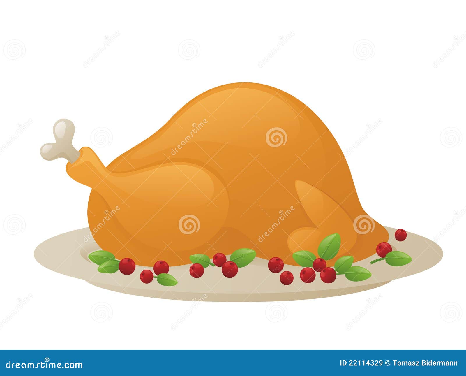 Turkey Dinner Thanksgiving Day Line Art Background. Simple Vector Web ...