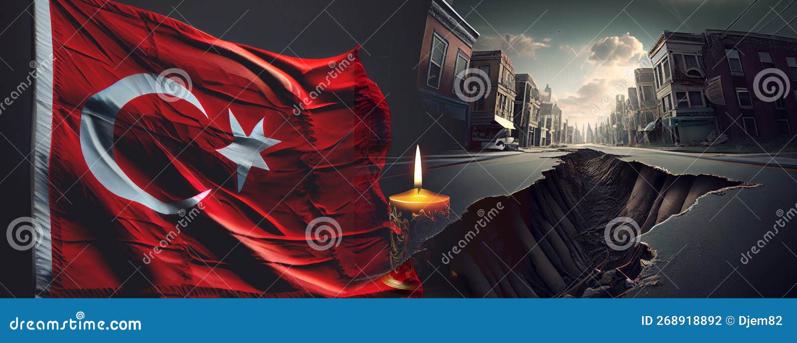 Turkey Earthquake Created with Generative Ai Stock Illustration ...