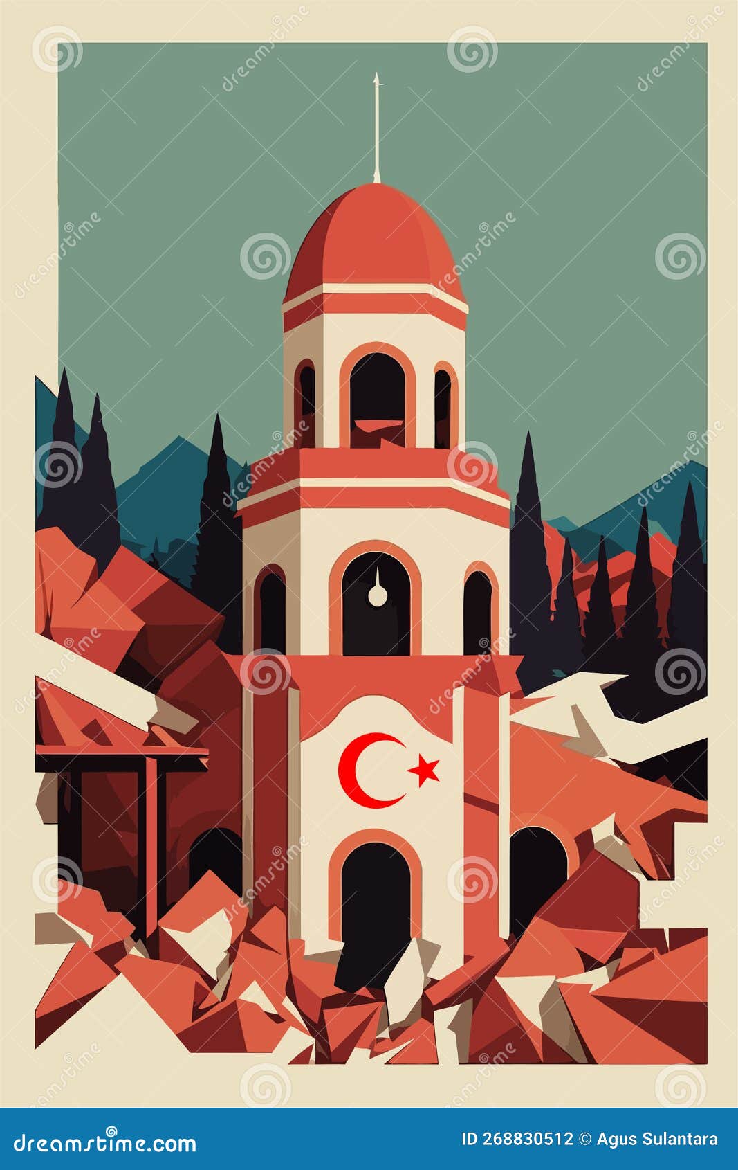 Turkey Earthquake. Earthquake In Turkey Flag Map Turkey Vector ...
