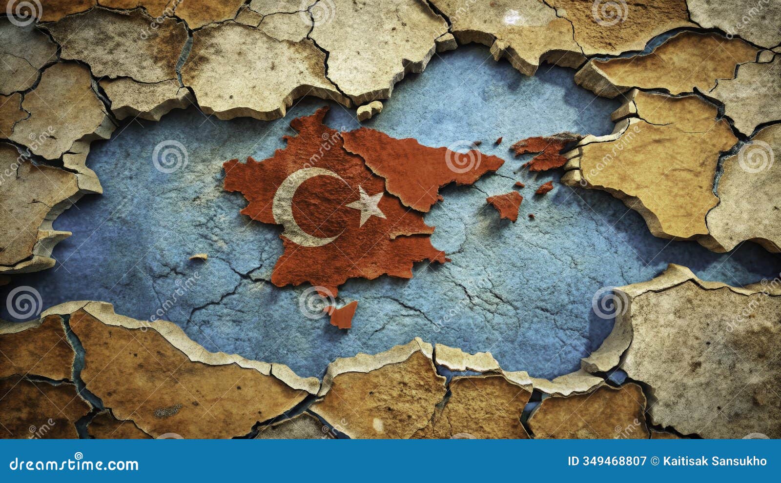 Turkey Earthquake. Pray For Turkey. Centerline Map Of Affected And ...