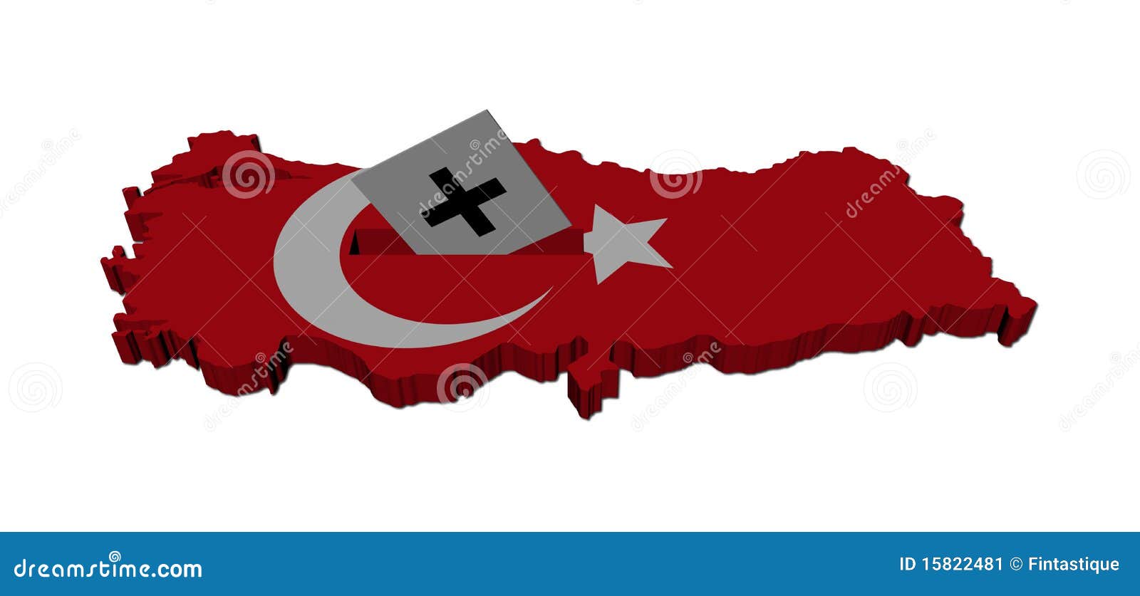 Turkey Election Map with Ballot Paper Stock Illustration - Illustration ...