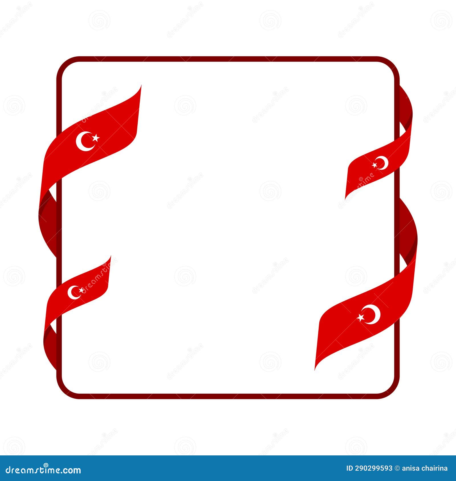 Turkey Element Independence Day Illustration Design Vector Stock ...