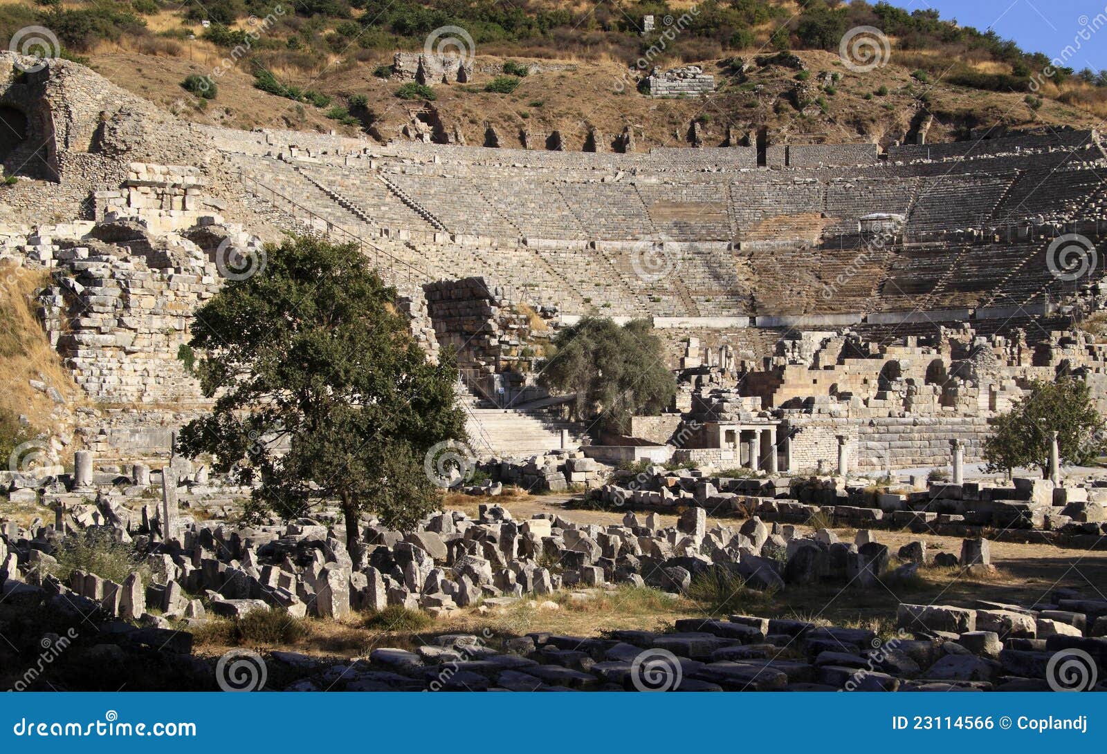 Turkey Ephesus Amphitheater Stock Photo - Image of amphitheater, world ...