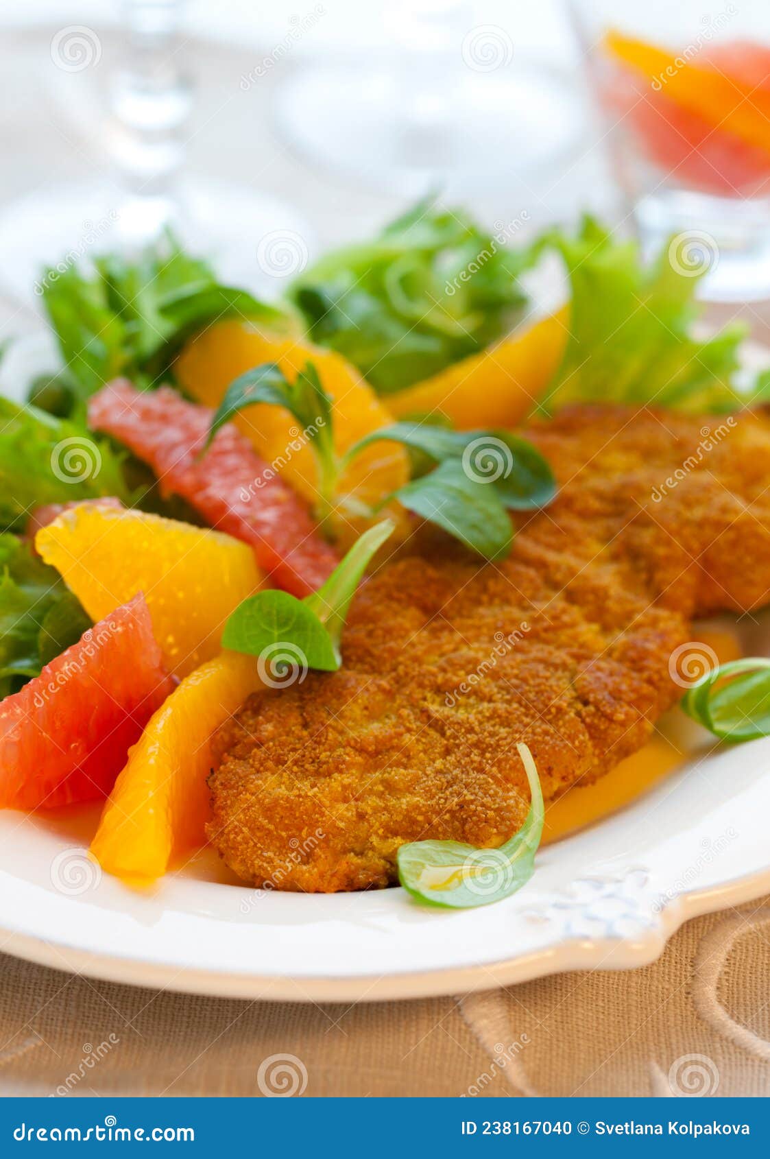 Turkey escalope stock photo. Image of meat, appetizer - 238167040