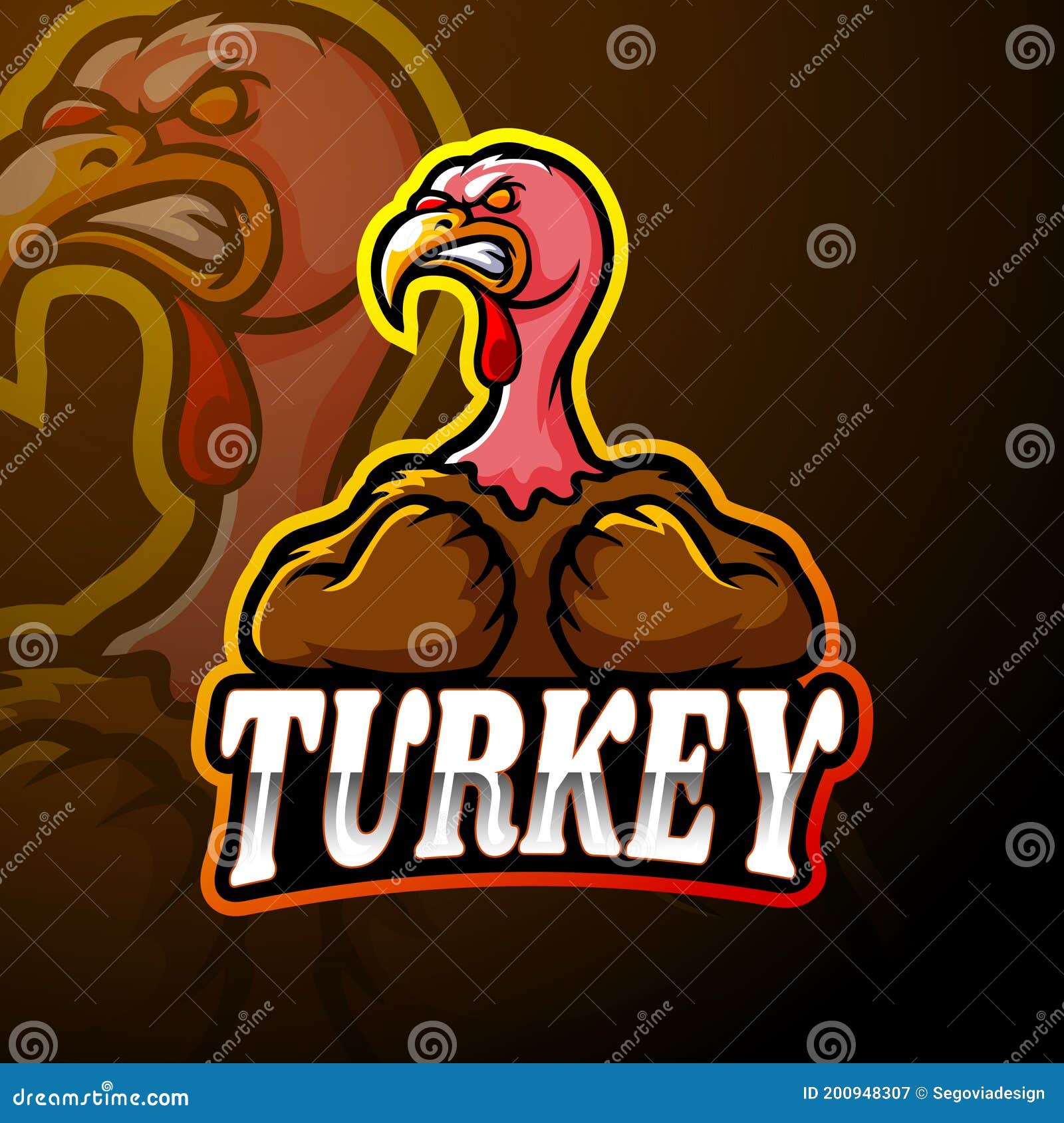 Turkey Esport Logo Mascot Design Stock Vector - Illustration of esport ...