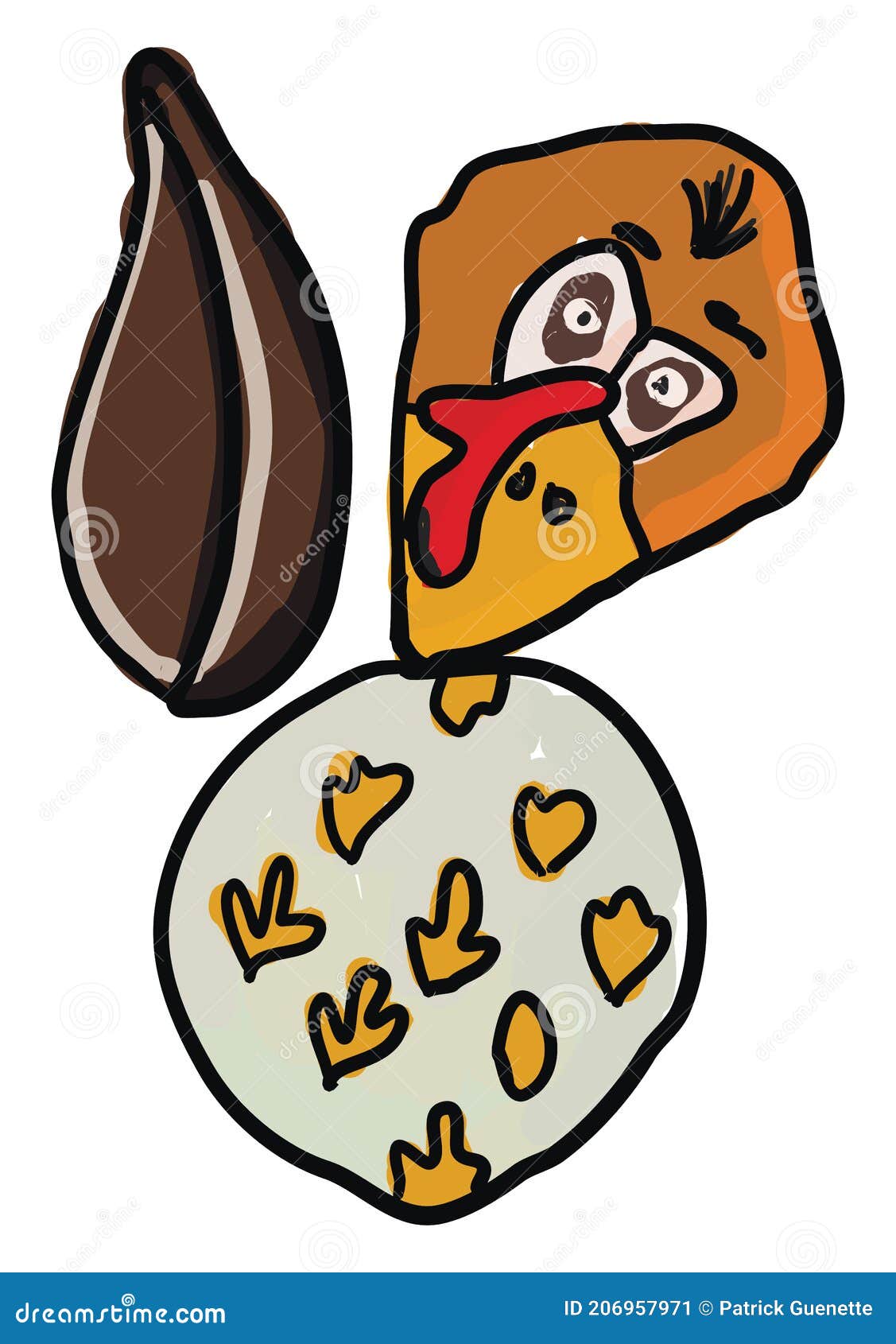 Turkey Face Cookies, Illustration, Vector Stock Vector - Illustration ...