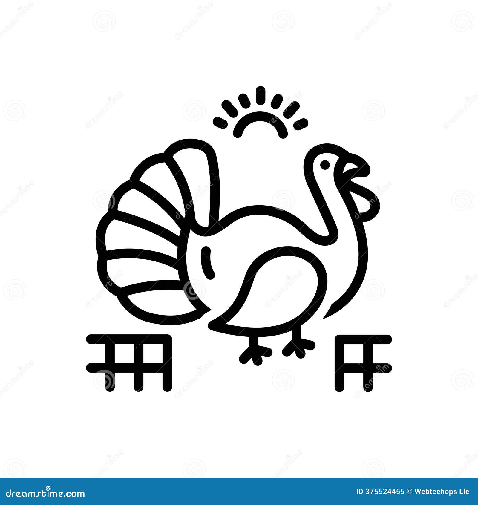 Dot To Dot Turkey Farm Animal Isolated Coloring Vector Illustration ...