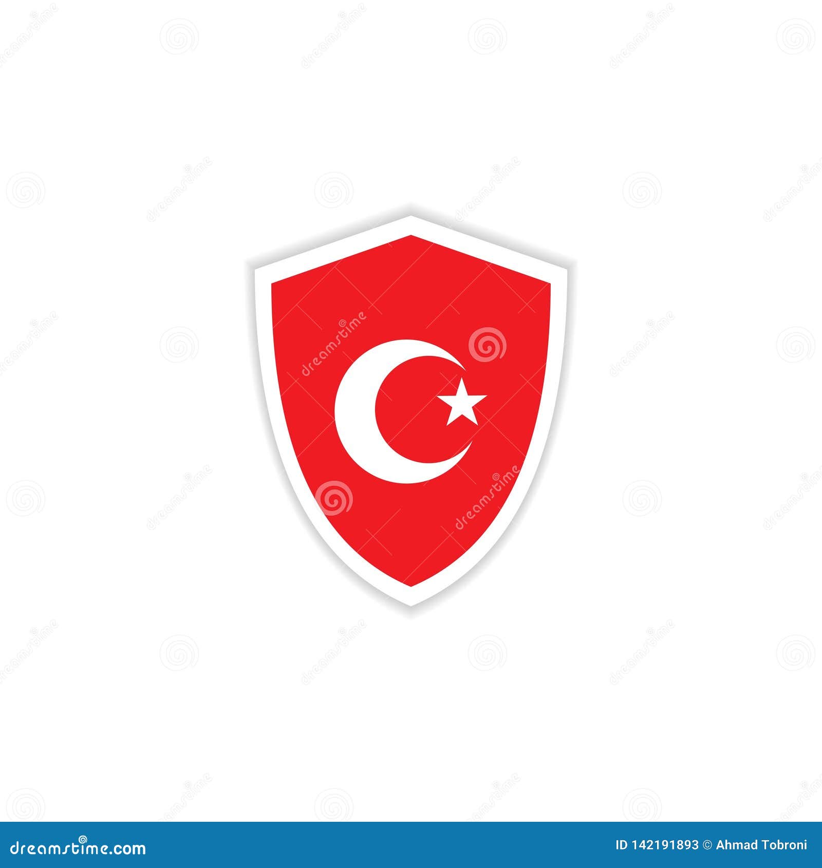 Turkey Flag Emblem Vector Template Design Illustration Stock Vector ...