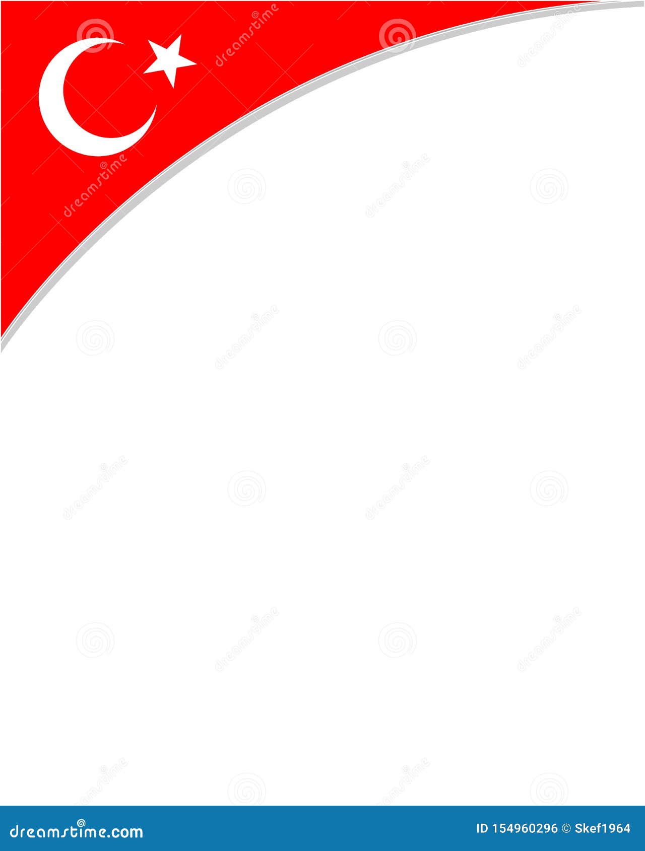 Turkish Flag Corner Symbol Border Frame. Stock Vector - Illustration of ...