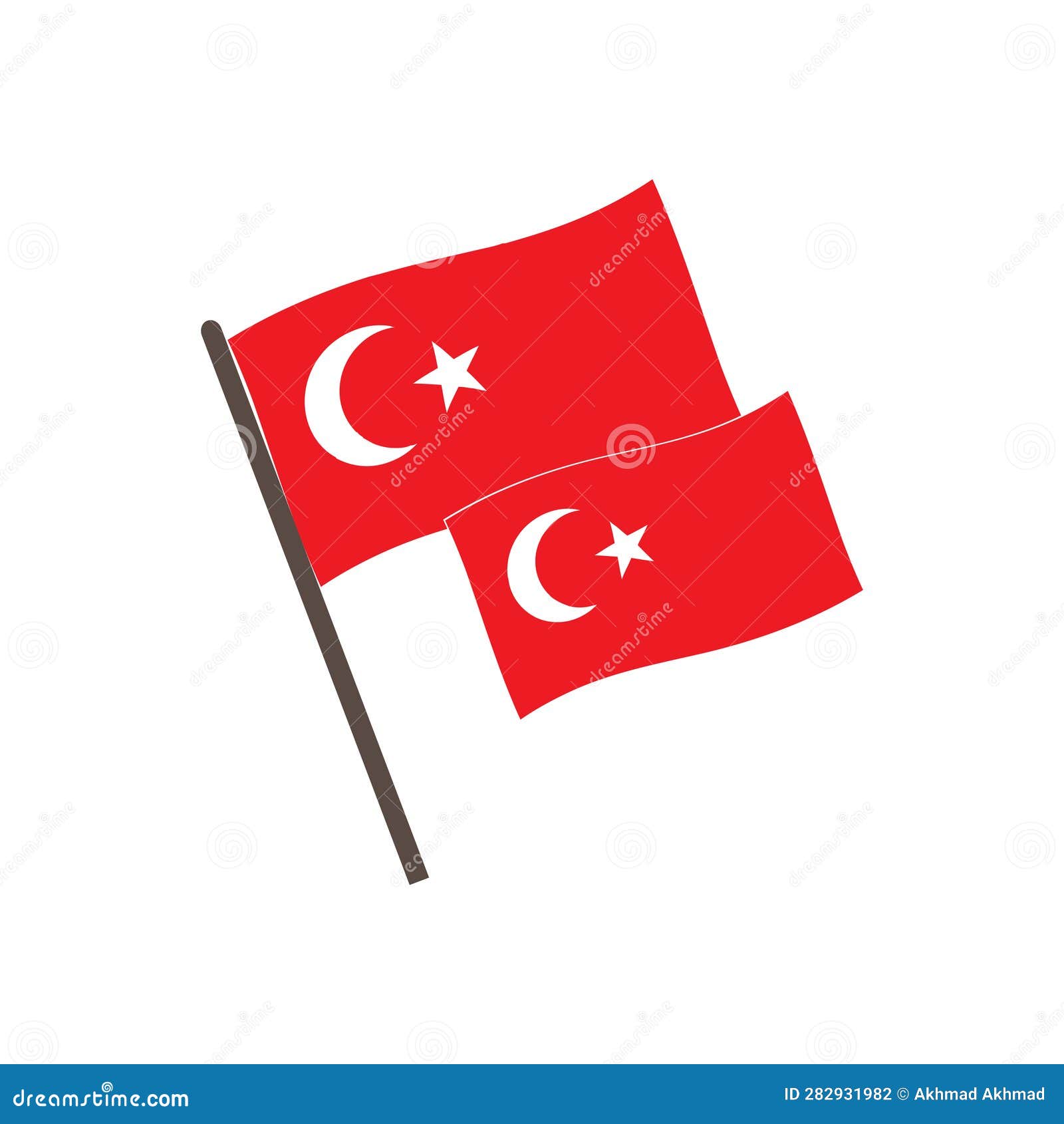 Turkey flag icon stock vector. Illustration of country - 282931982