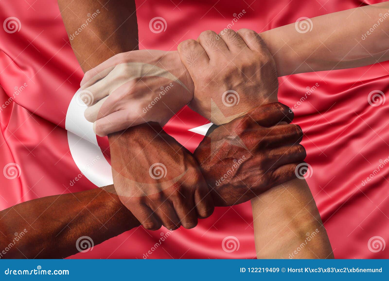 Turkey Flag Multicultural Group of Young People Integration Diversity ...
