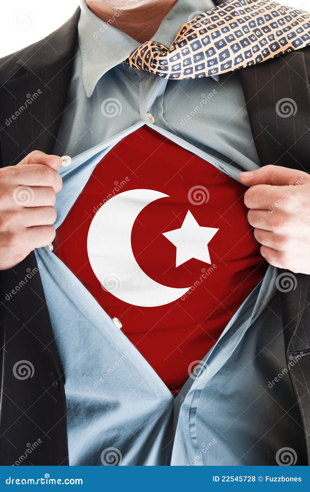 Turkey flag on shirt stock photo. Image of showing, chest - 22545728