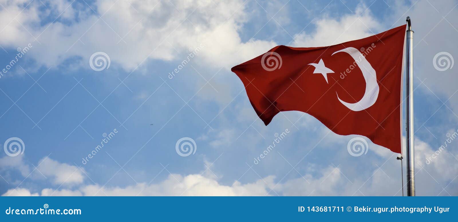 Turkey Flag Waving in the Sky Stock Image - Image of turkish ...