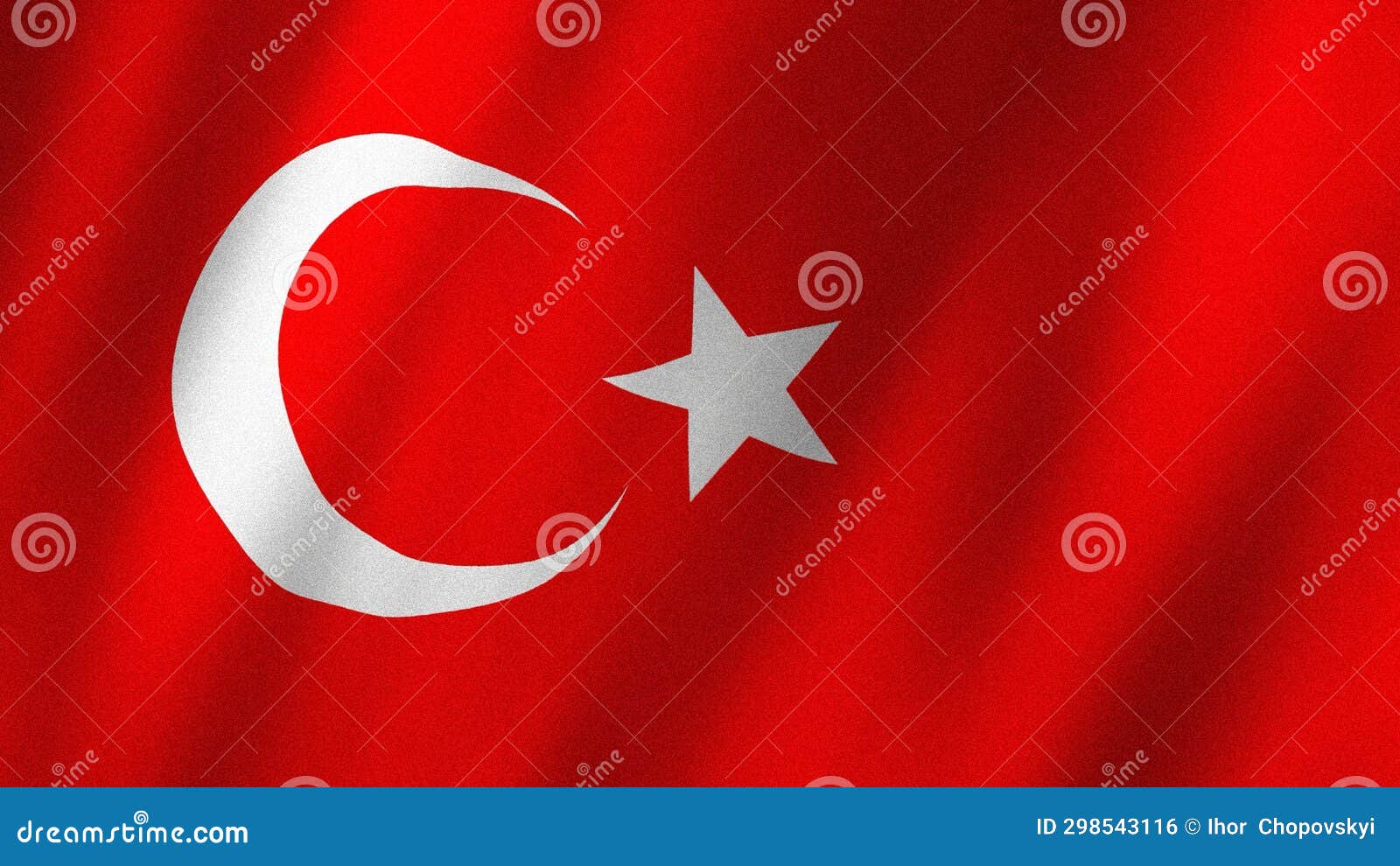 Turkey Flag Waving in the Wind. Flag of Turkey Images Stock Photo ...