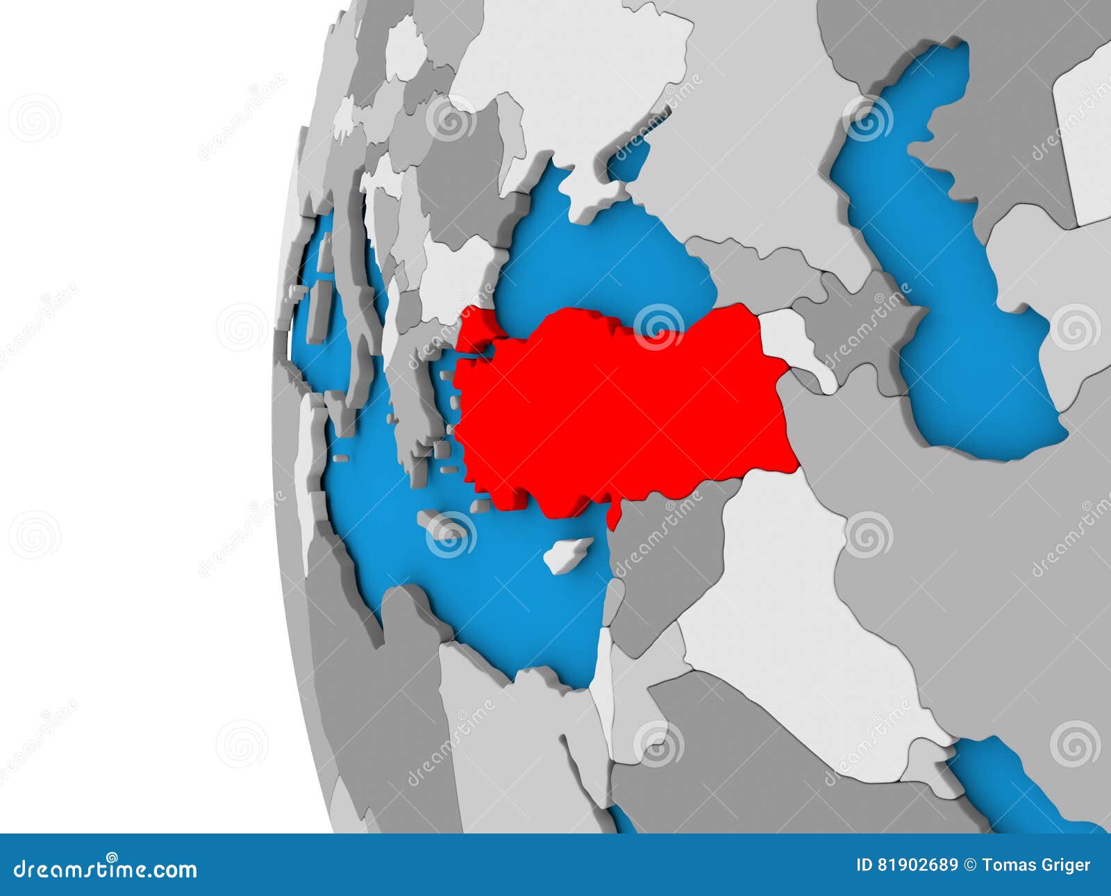 Turkey on globe stock illustration. Illustration of render - 81902689
