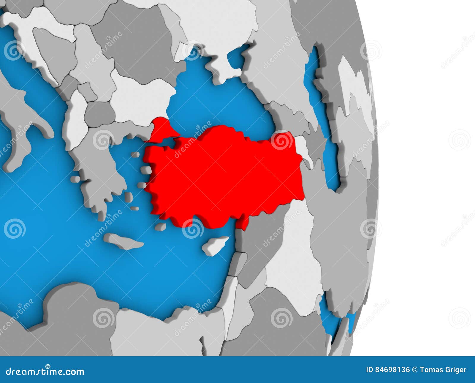 Turkey on globe stock illustration. Illustration of borders - 84698136