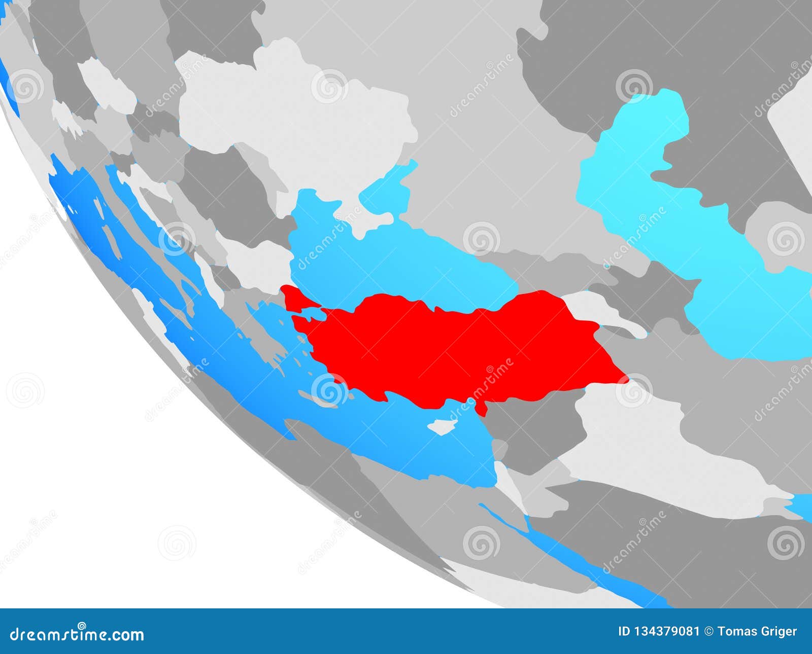 Turkey on globe stock illustration. Illustration of turkey - 134379081