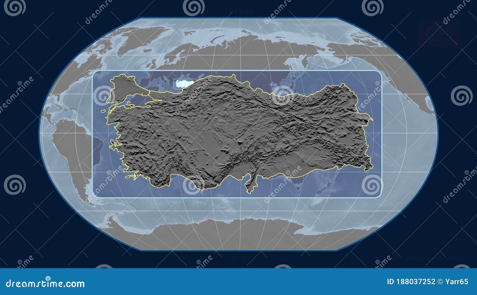 Turkey - Grayscale. Kavrayskiy, Centered Stock Illustration ...