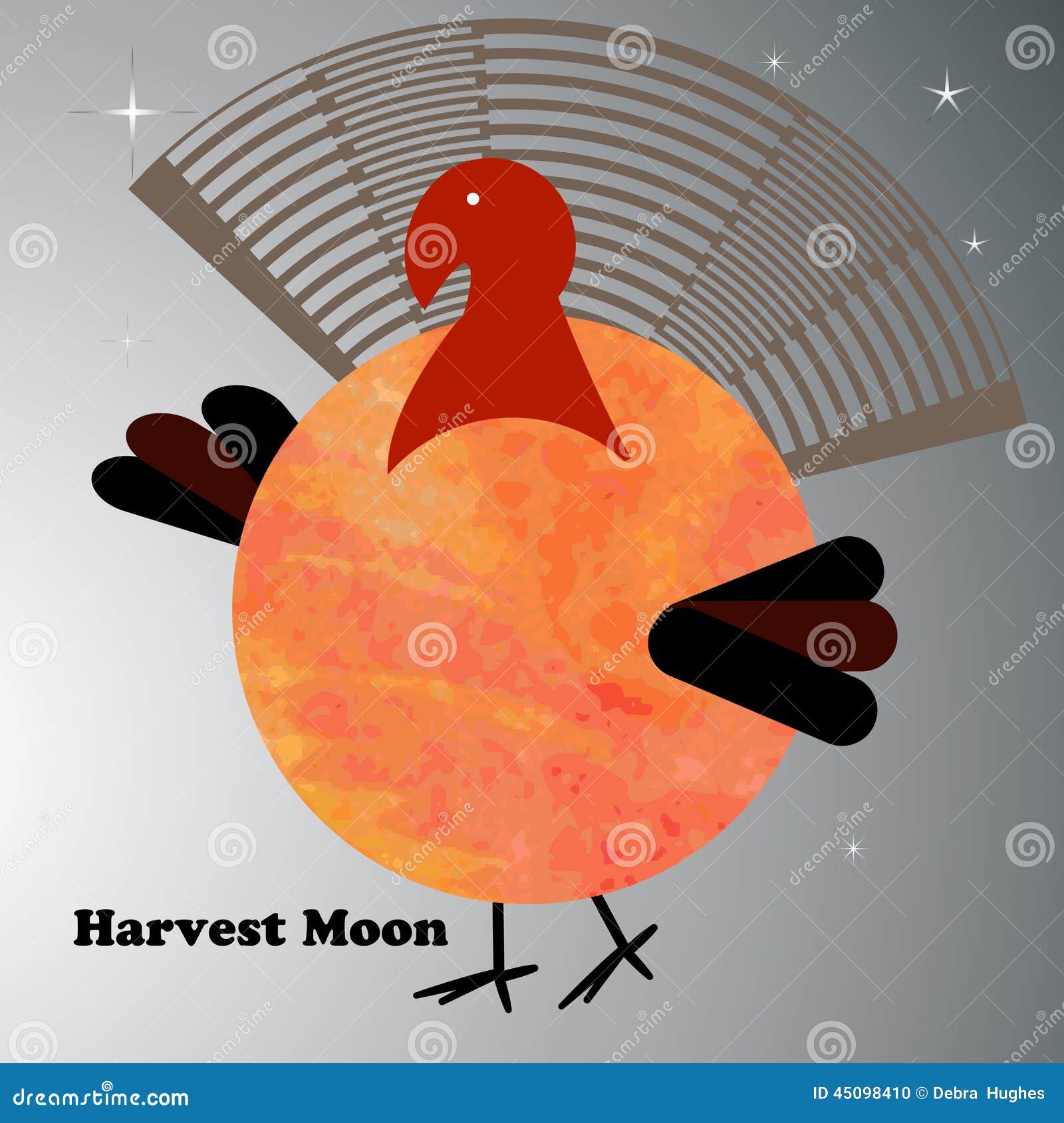 Turkey harvest moon stock vector. Illustration of harvest - 45098410