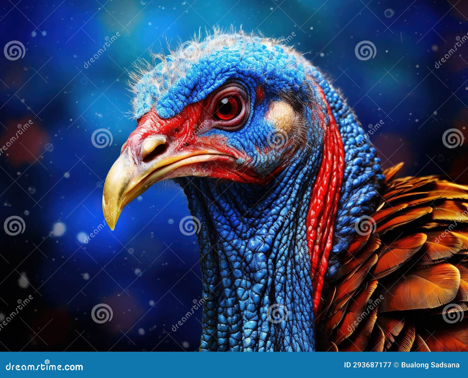 Ai Generated Illustration Wildlife Concept of Turkey Head Stock ...