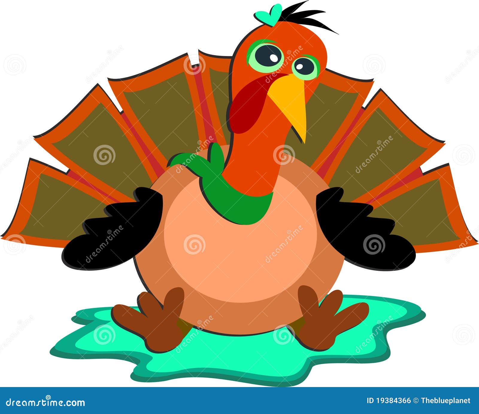 Turkey with Heart stock vector. Illustration of bird - 19384366