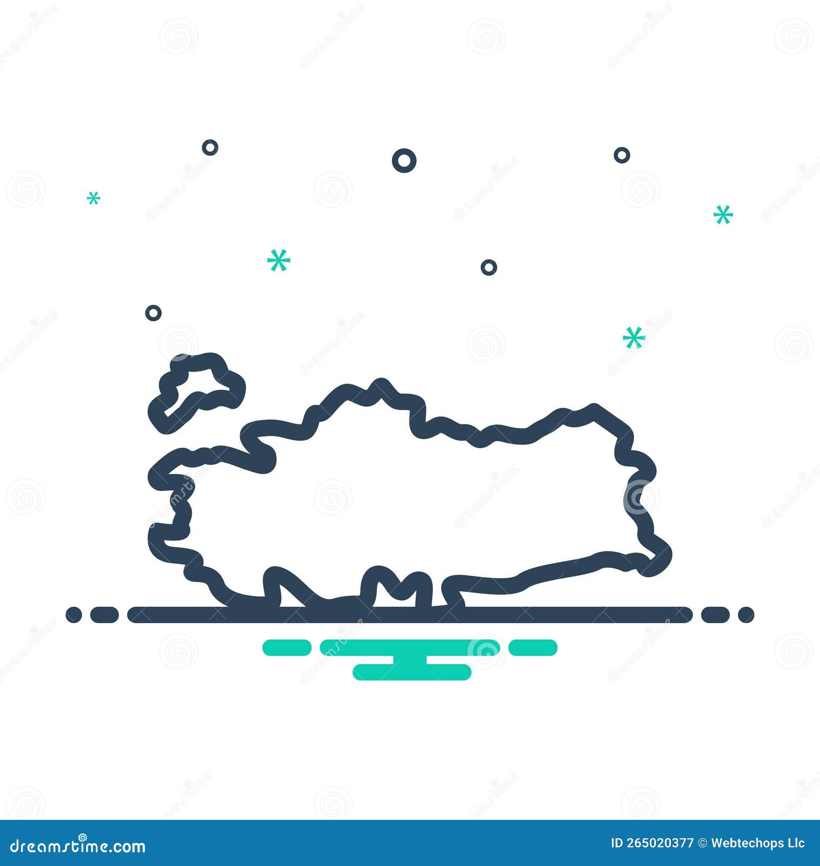 Mix Icon for Turkey, Map and Boader Stock Illustration - Illustration ...