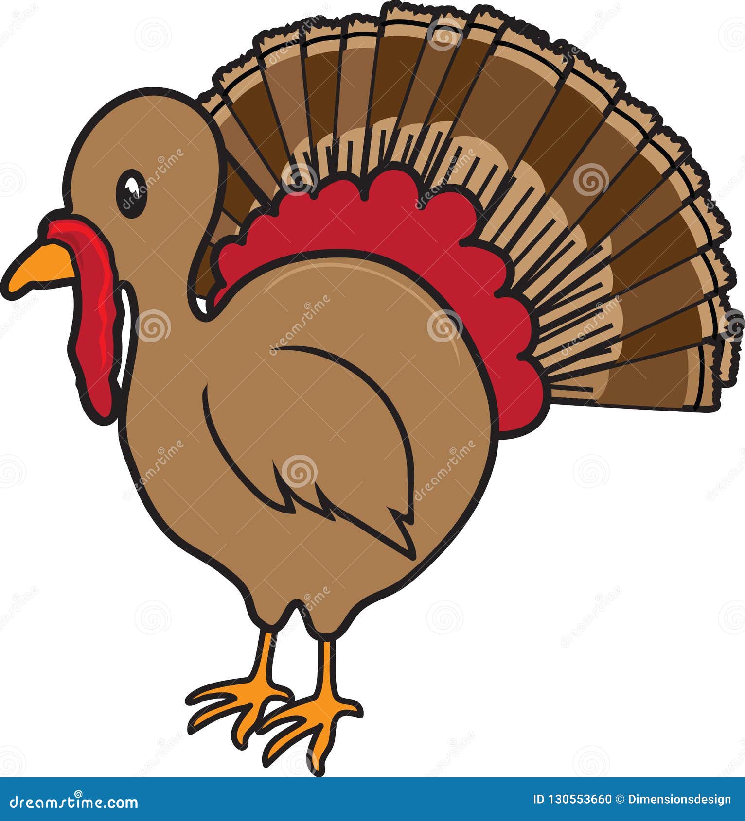 Turkey bird icon stock vector. Illustration of poultry - 130553660