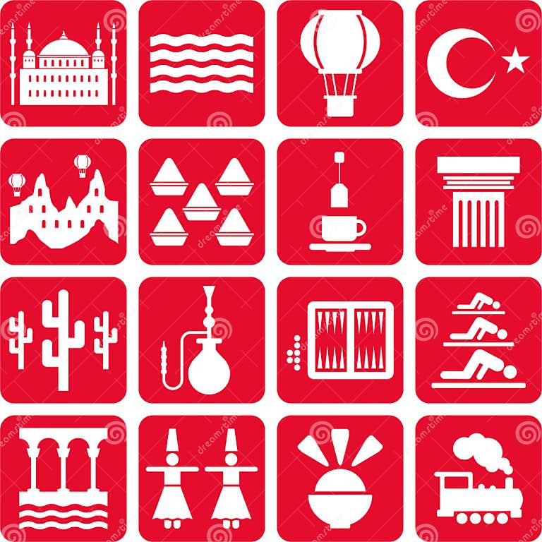 Turkey icons stock vector. Illustration of constantinople - 23129960