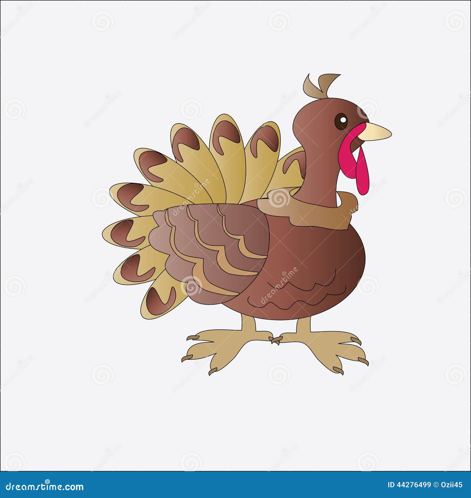 Turkey stock vector. Illustration of livestock, painting - 44276499