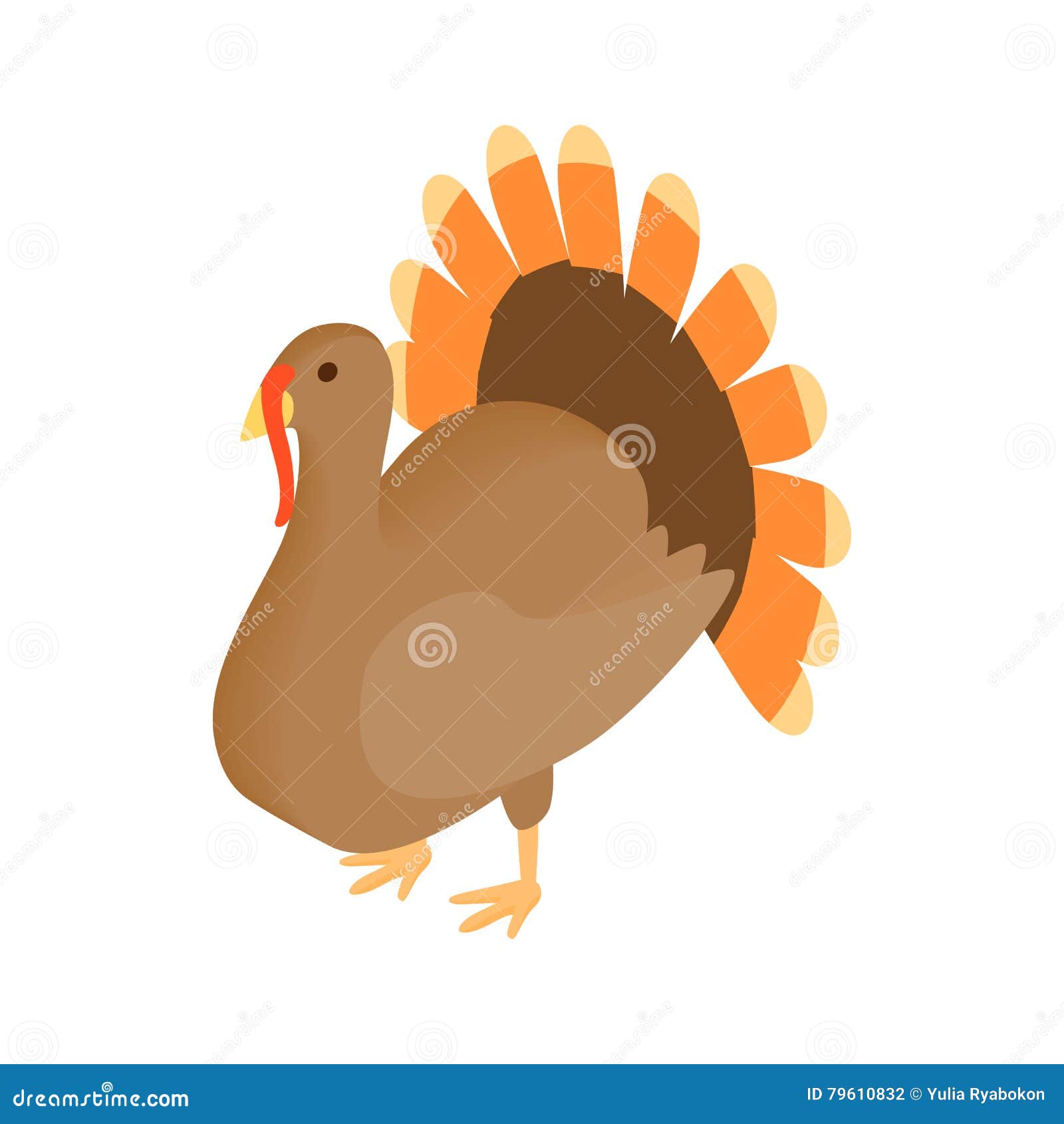Turkey isometric 3d icon stock vector. Illustration of dinner - 79610832