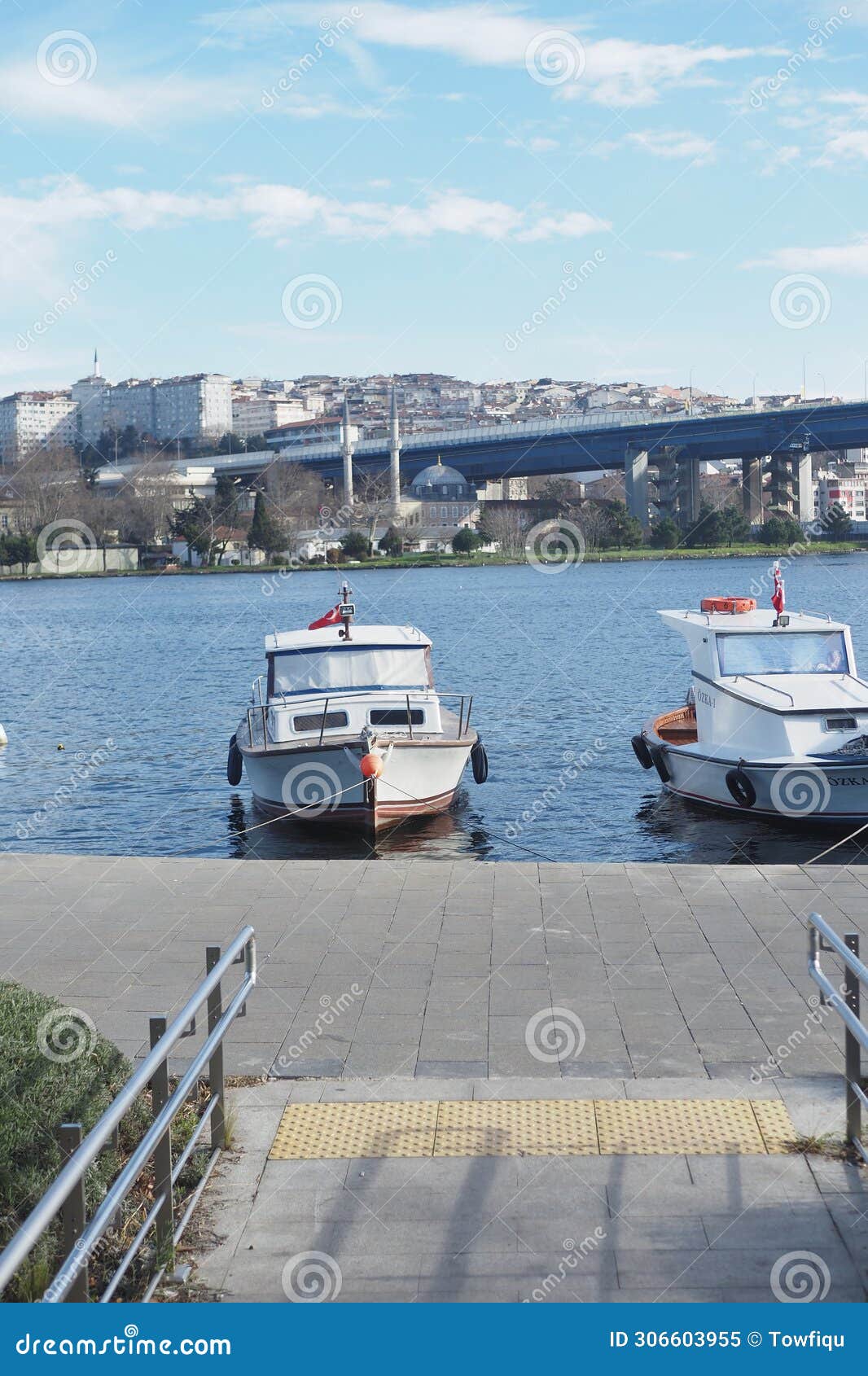 Turkey Istanbul 12 June 2023. Boat Dock on River in Eyupsultan ...