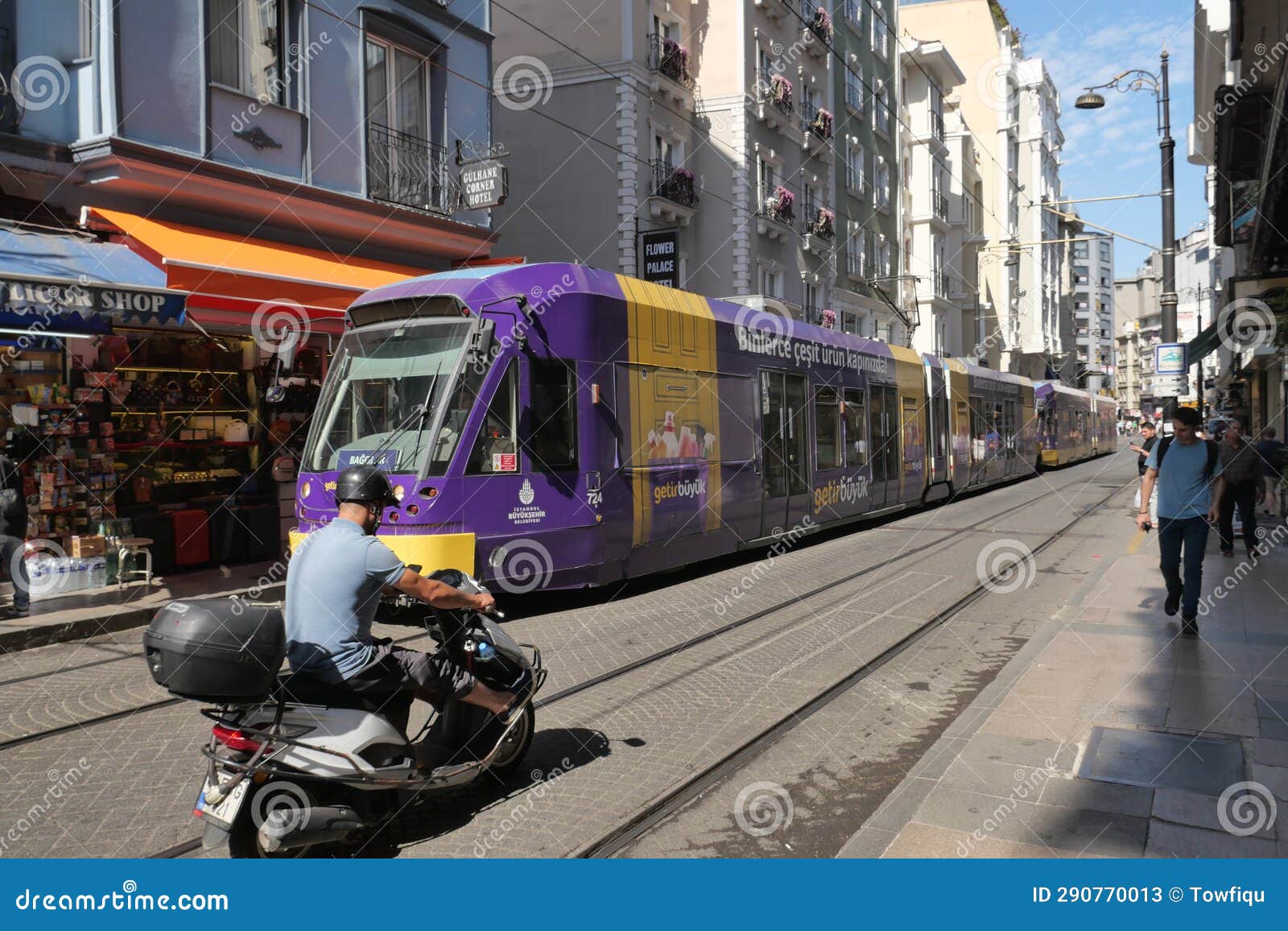Turkey Istanbul 1 June 2023. Istanbul Light Train Metro at a District ...