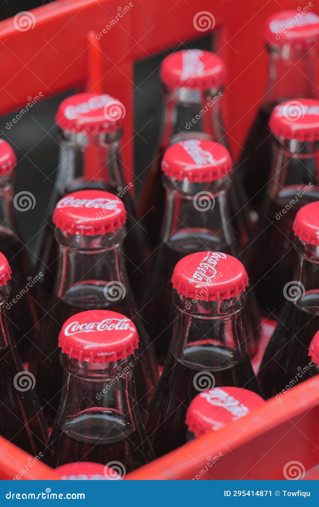 Turkey Istanbul 23 June 2023. Many Bottles of Coca-Cola in a Box ...