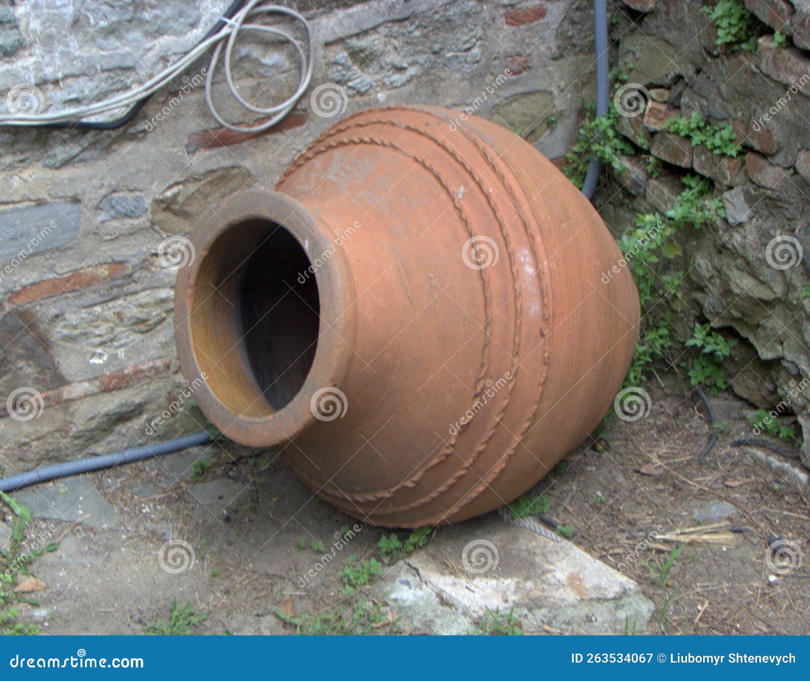 Turkey, Istanbul, Rumeli Hisari Castle, Large Clay Jar Stock Image ...