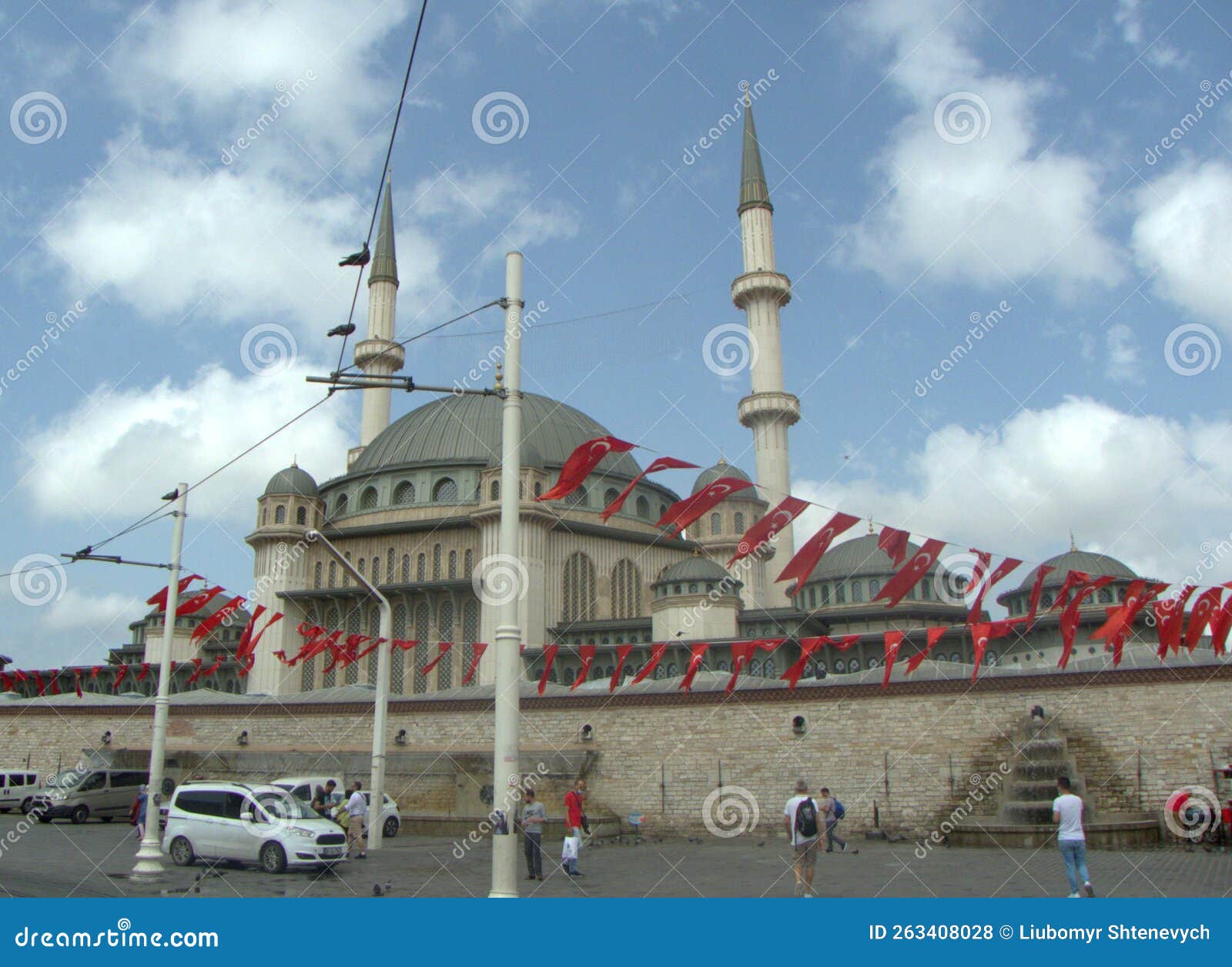 Turkey, Istanbul, Taksim Square, View of the Taksim Mosque Editorial ...