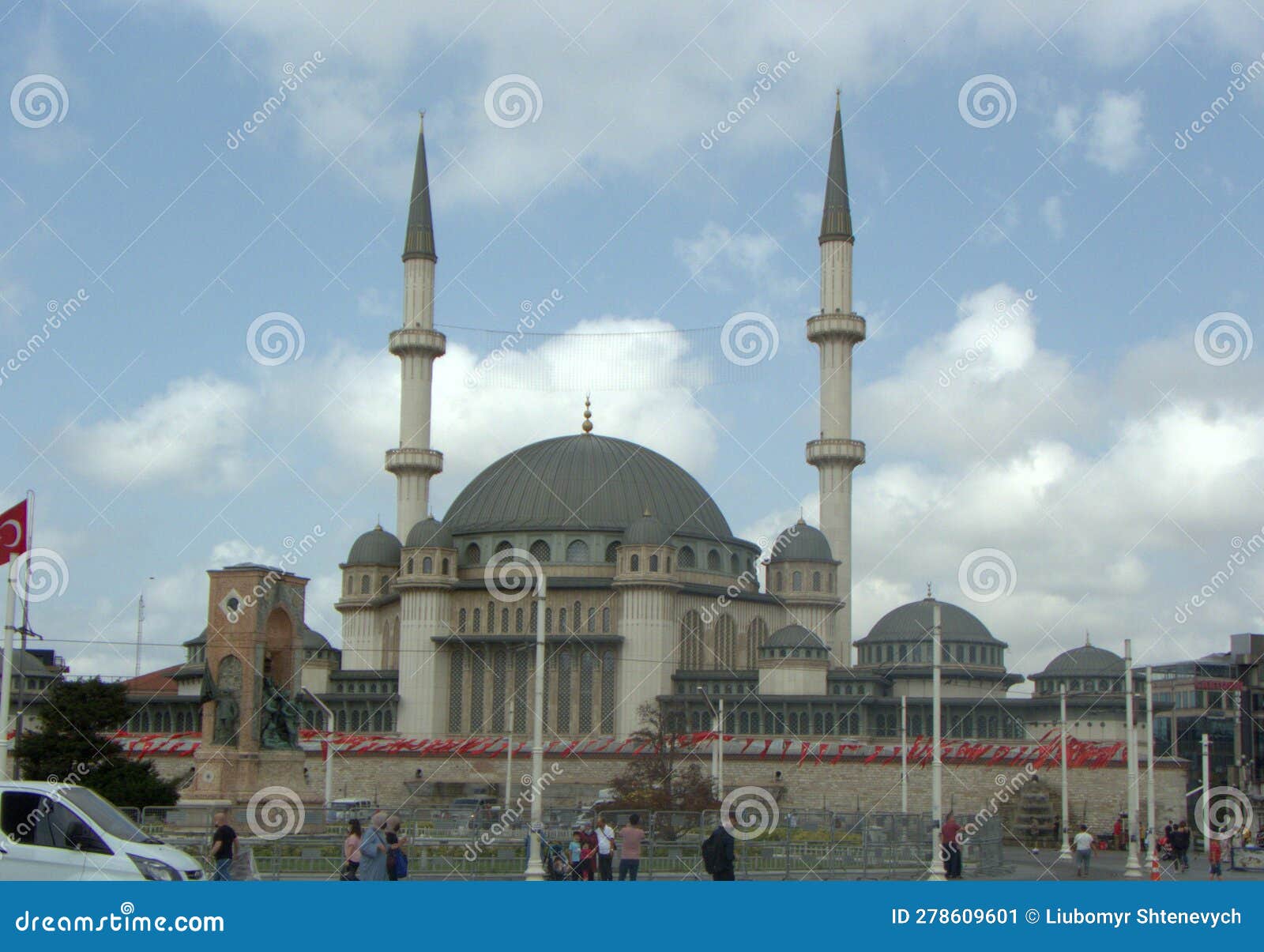 Turkey, Istanbul, Taksim Square, View of the Taksim Mosque Editorial ...