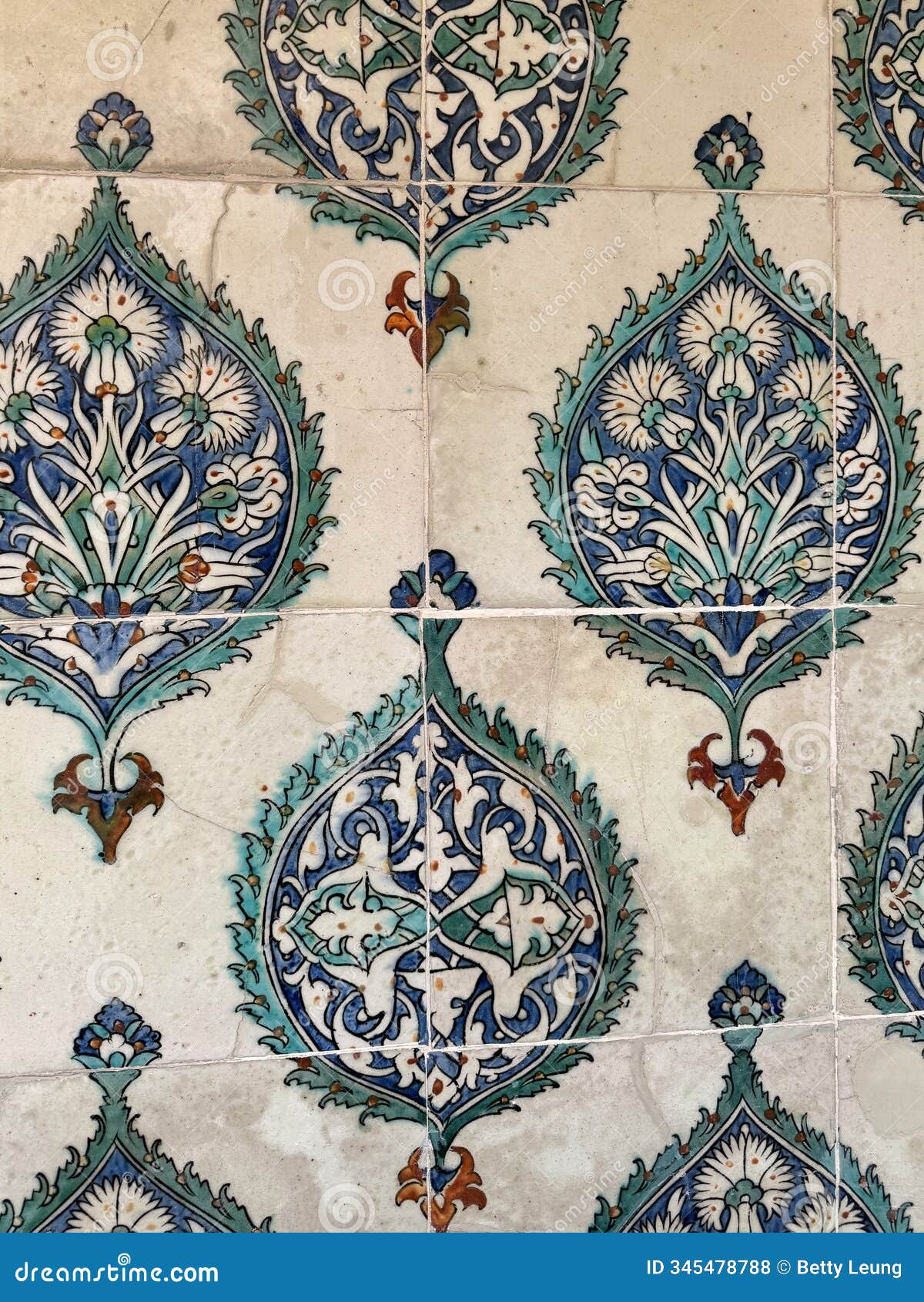 Beautiful Tile Panels in the Harem of Topkapi Palace in Istanbul ...