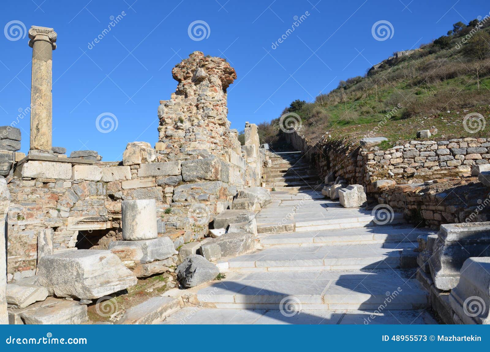 Turkey, Izmir, Bergama Ancient Greek Bath Stock Image - Image of ...