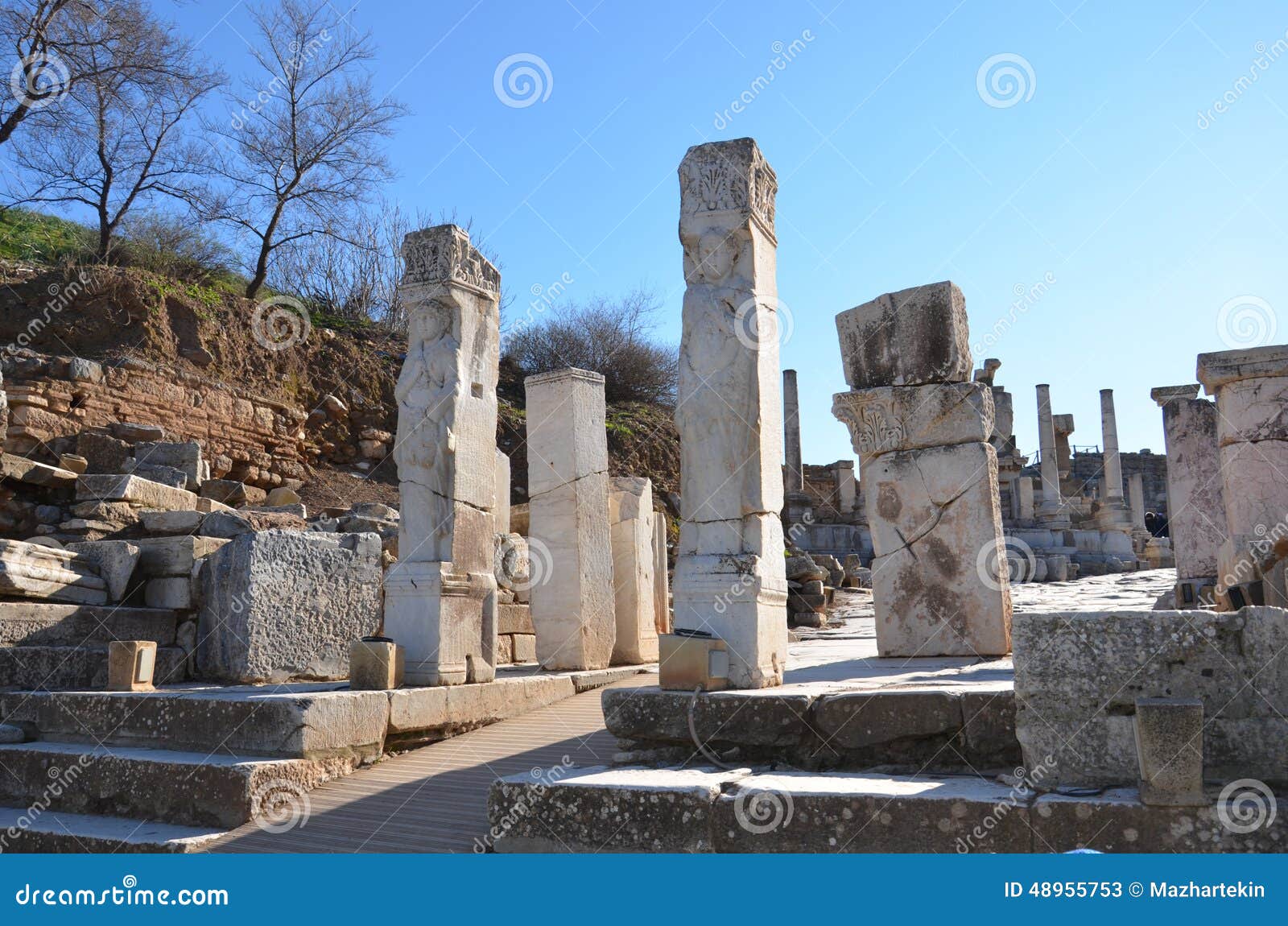 Turkey, Izmir, Bergama in Ancient Greek Hellenistic Different Stone ...