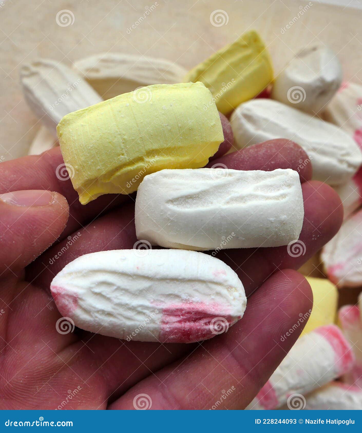 Candy Various Shapes Handmade Art Forms Of Ancient Thailand. Hands ...