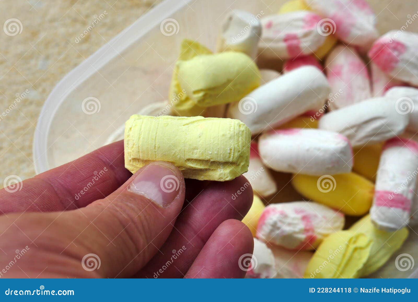 Candy Various Shapes Handmade Art Forms Of Ancient Thailand. Hands ...