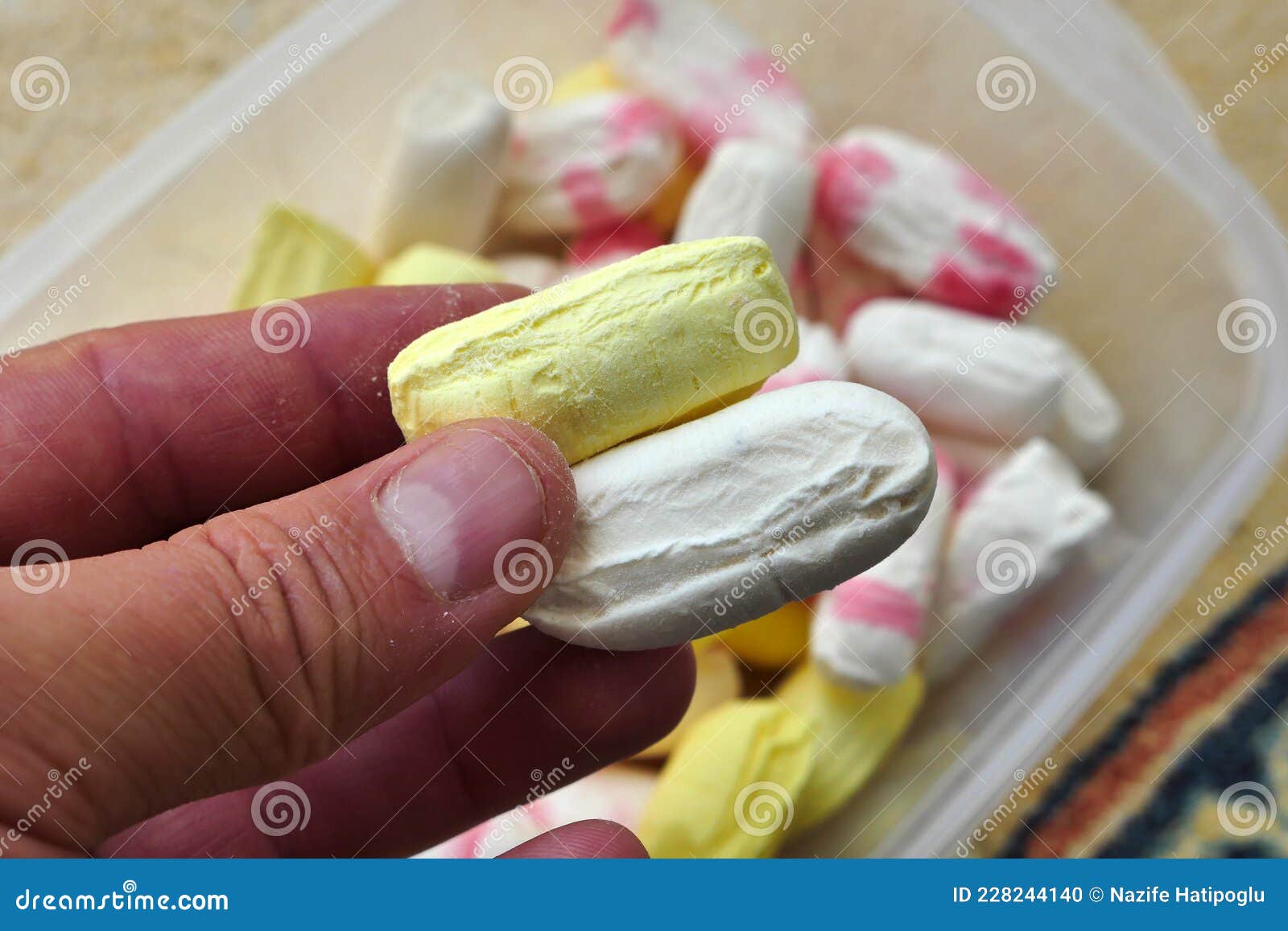 Candy Various Shapes Handmade Art Forms Of Ancient Thailand. Hands ...