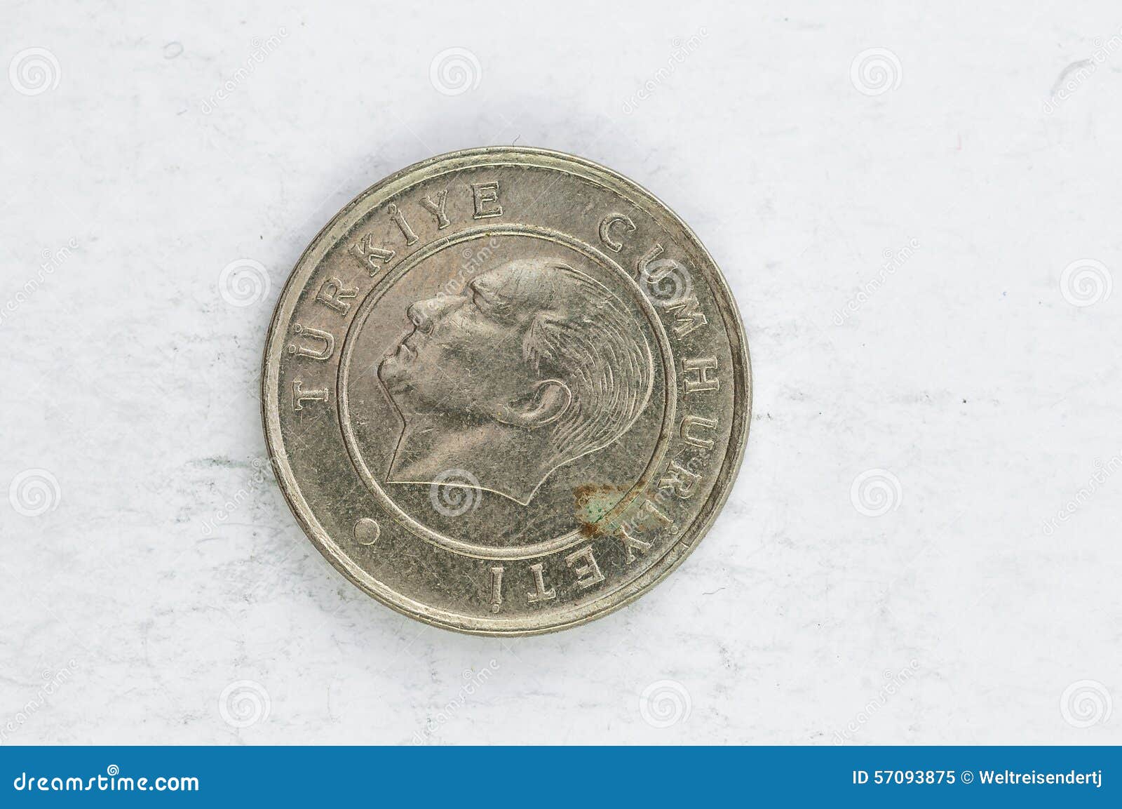 25 Turkey Kurus Coin Silver Alu Stock Image - Image of bank, round ...